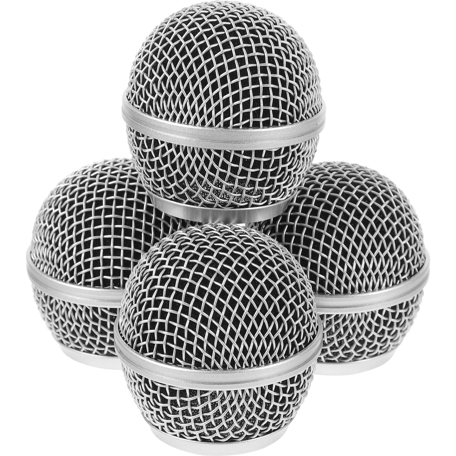 AURARMLET 4Pcs Plated Silver Microphone Grille Ball Head Replacement ...