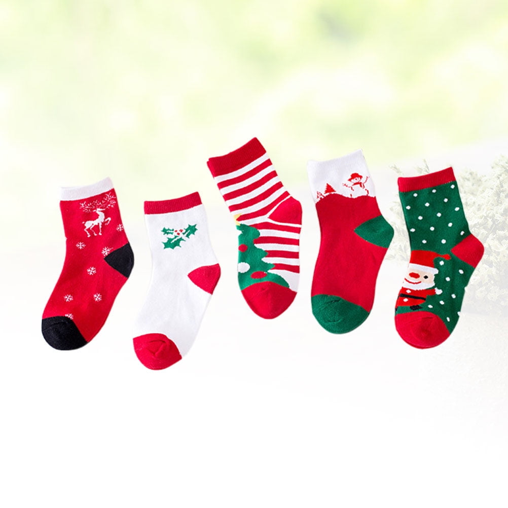 AURARMLET 5 Pairs Cotton Indoor Socks Assorted Colors Comfortable ...