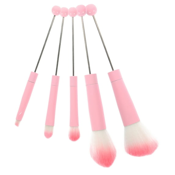 AURARMLET Pink Makeup Brushes Set Metal Handle Detachable Bead Design ...
