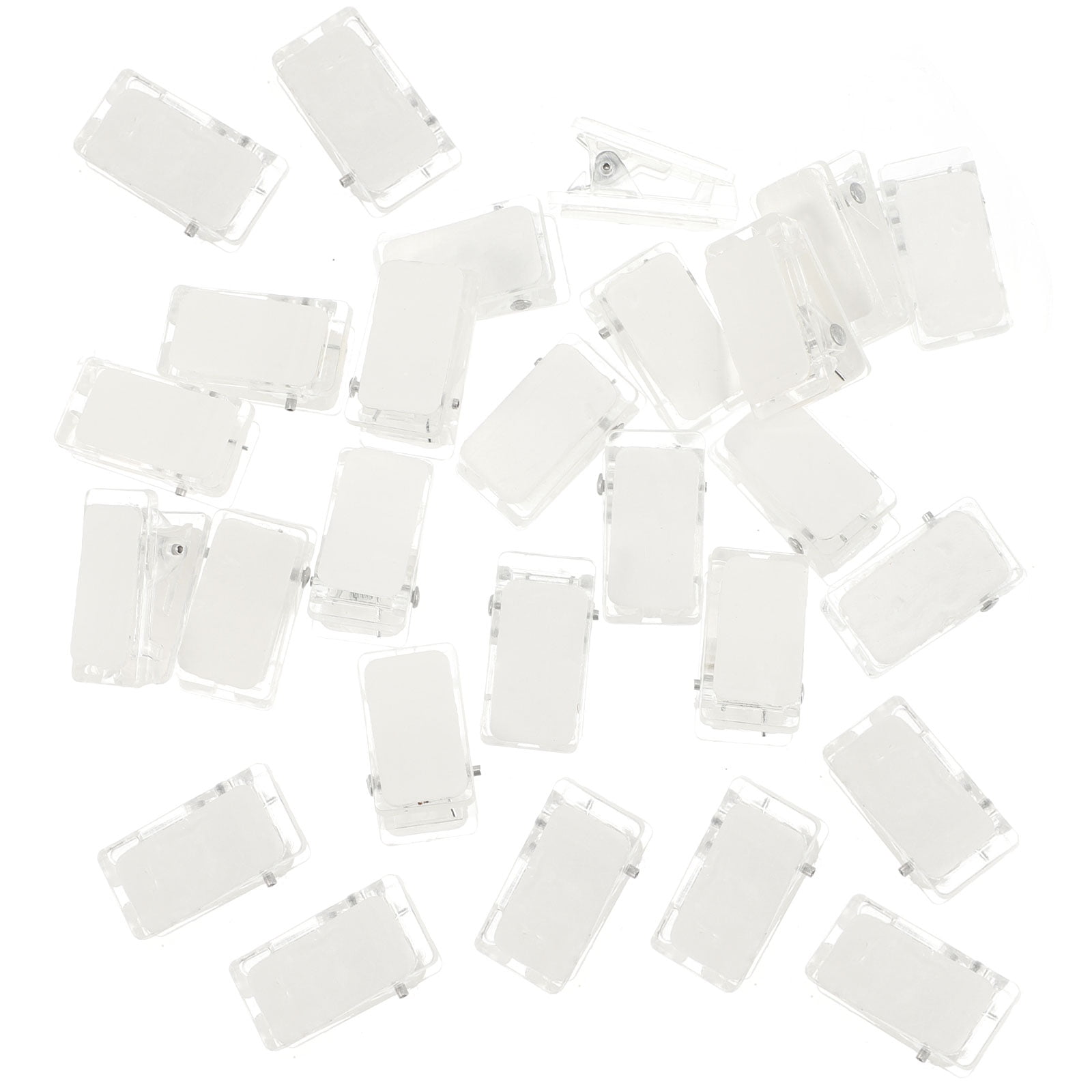AURARMLET Badge Clips Transparent 50Pcs 1Inx0.5In - Walmart.com