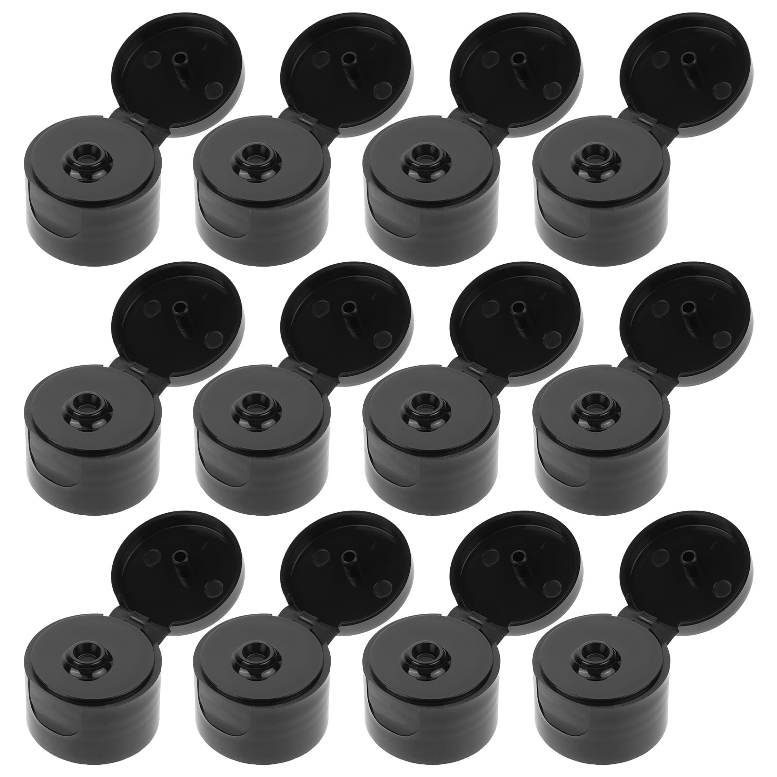 AURARMLET 50Pcs Black Plastic Lotion Bottle Caps Press Dispensing Lid ...