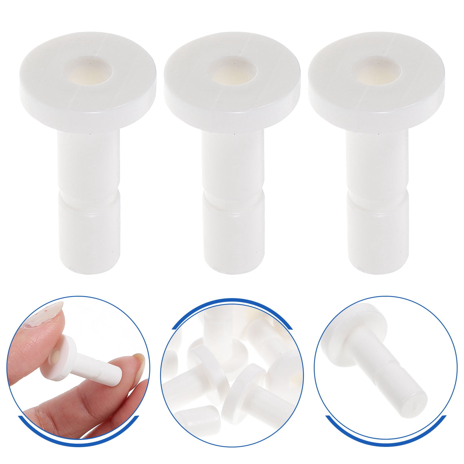 AURARMLET 50Pcs Water Fittings Valves Plug White Plastic for Sealing ...