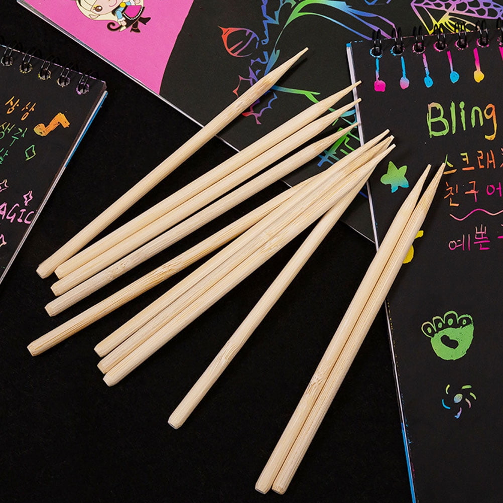 AURARMLET 50Pcs Heavy Duty Wood Stylus Tools for Craft Drawing Sticks ...