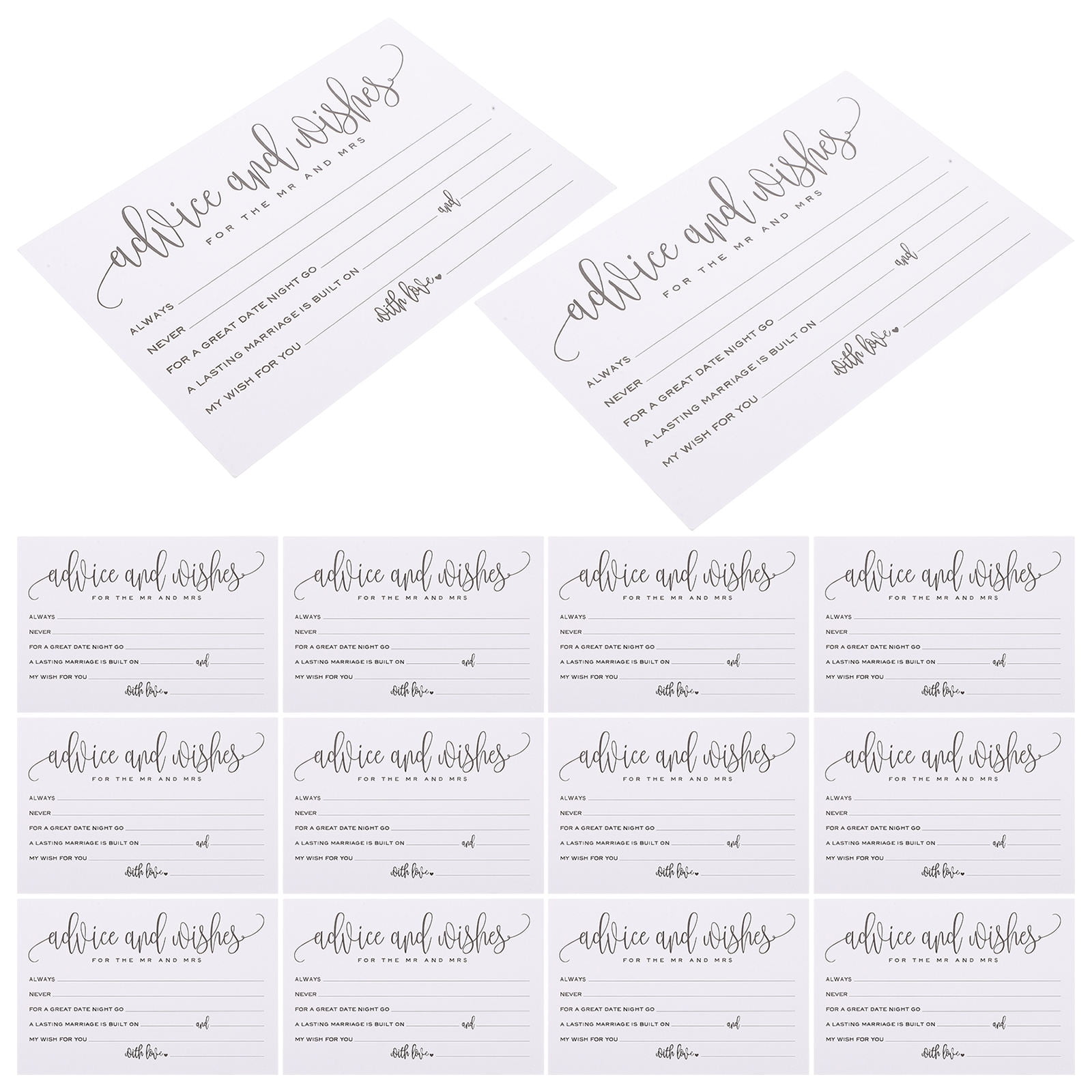 AURARMLET 50Pcs Writable Wedding Table Cards White Paper for Wedding ...