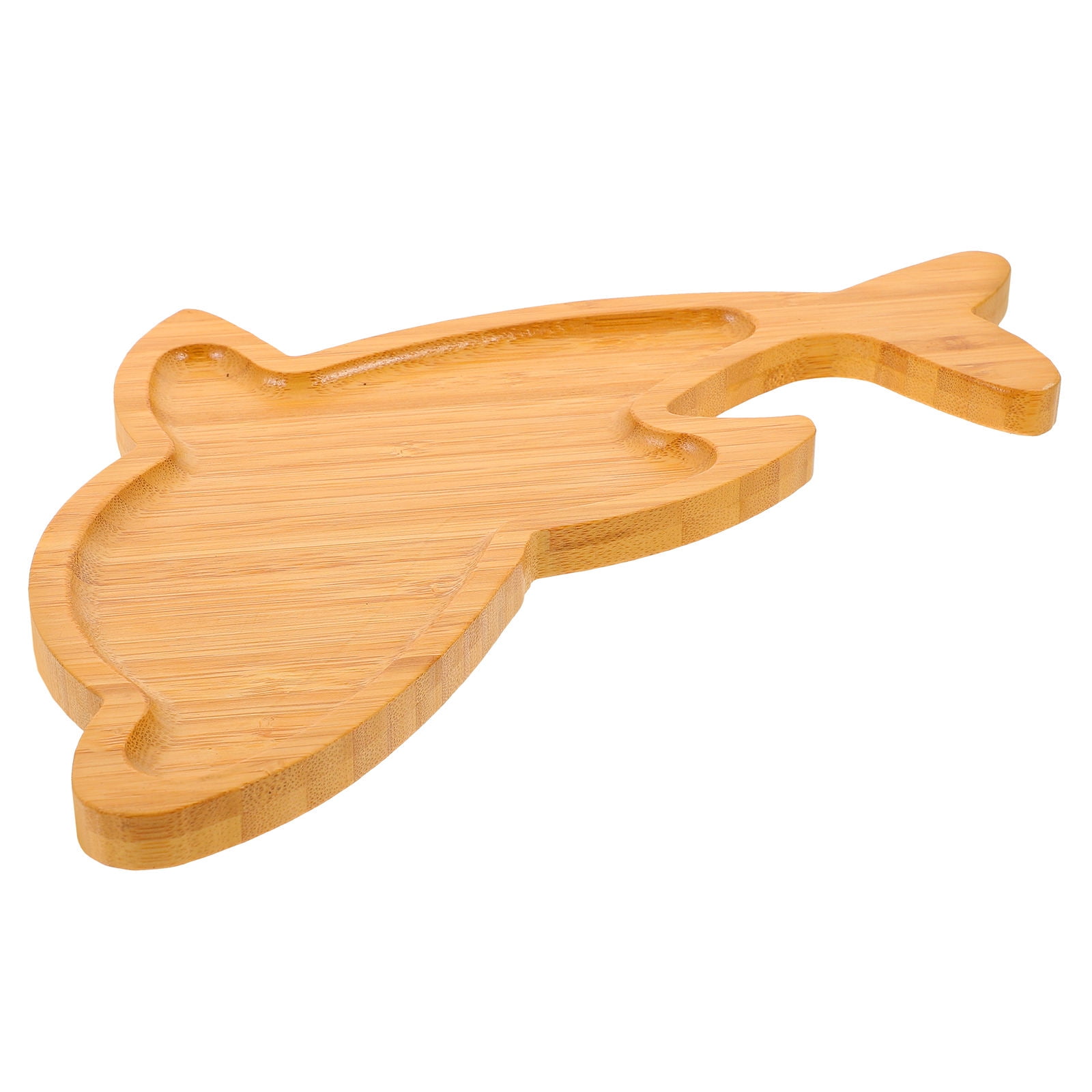 AURARMLET 55Pcs Bamboo Serving Plate Anti Slip Function Dolphin Shaped ...