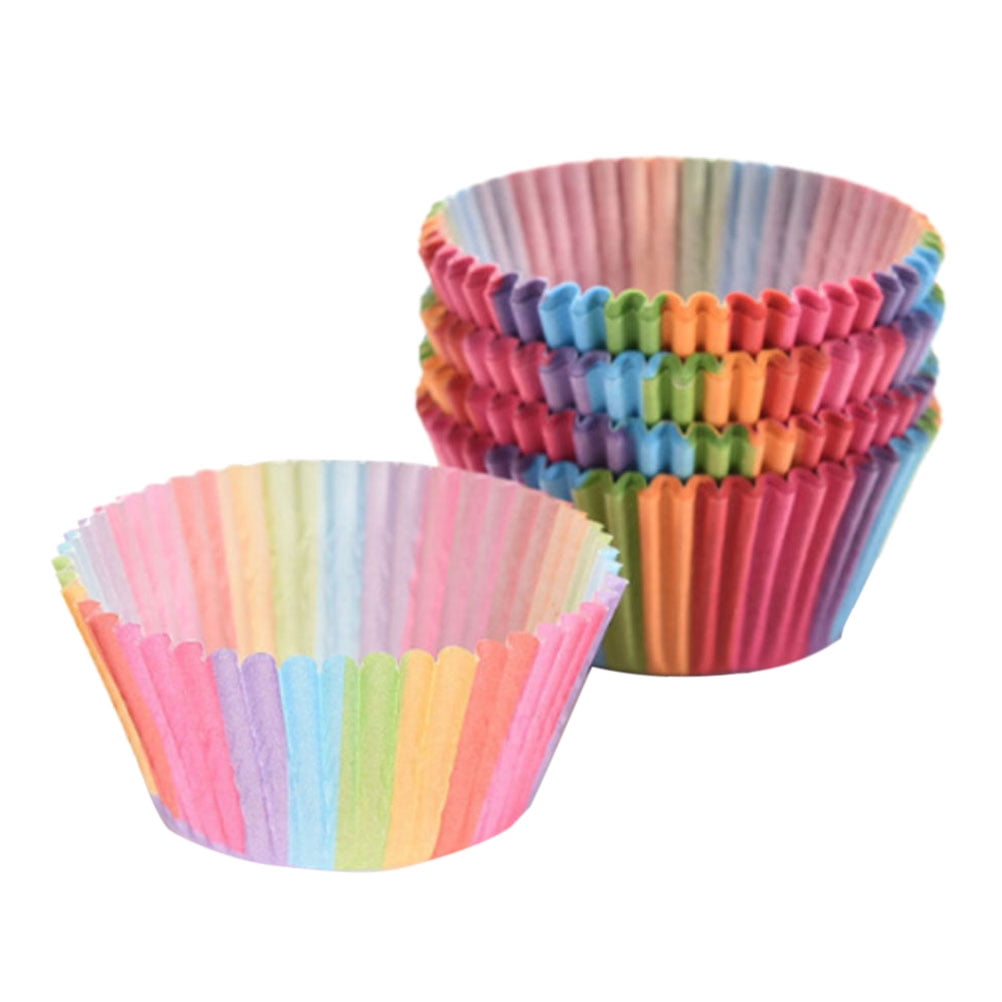 AURARMLET 5Pack Paper Muffin Cups Assorted Color Round Shape Easy ...