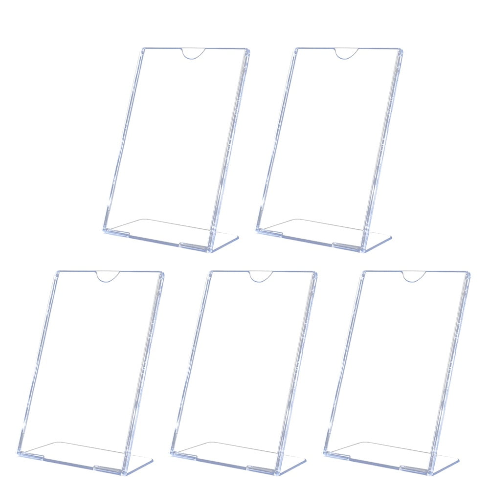 AURARMLET Menu Holder Desktop Display Stand L Shape Design Transparent ...