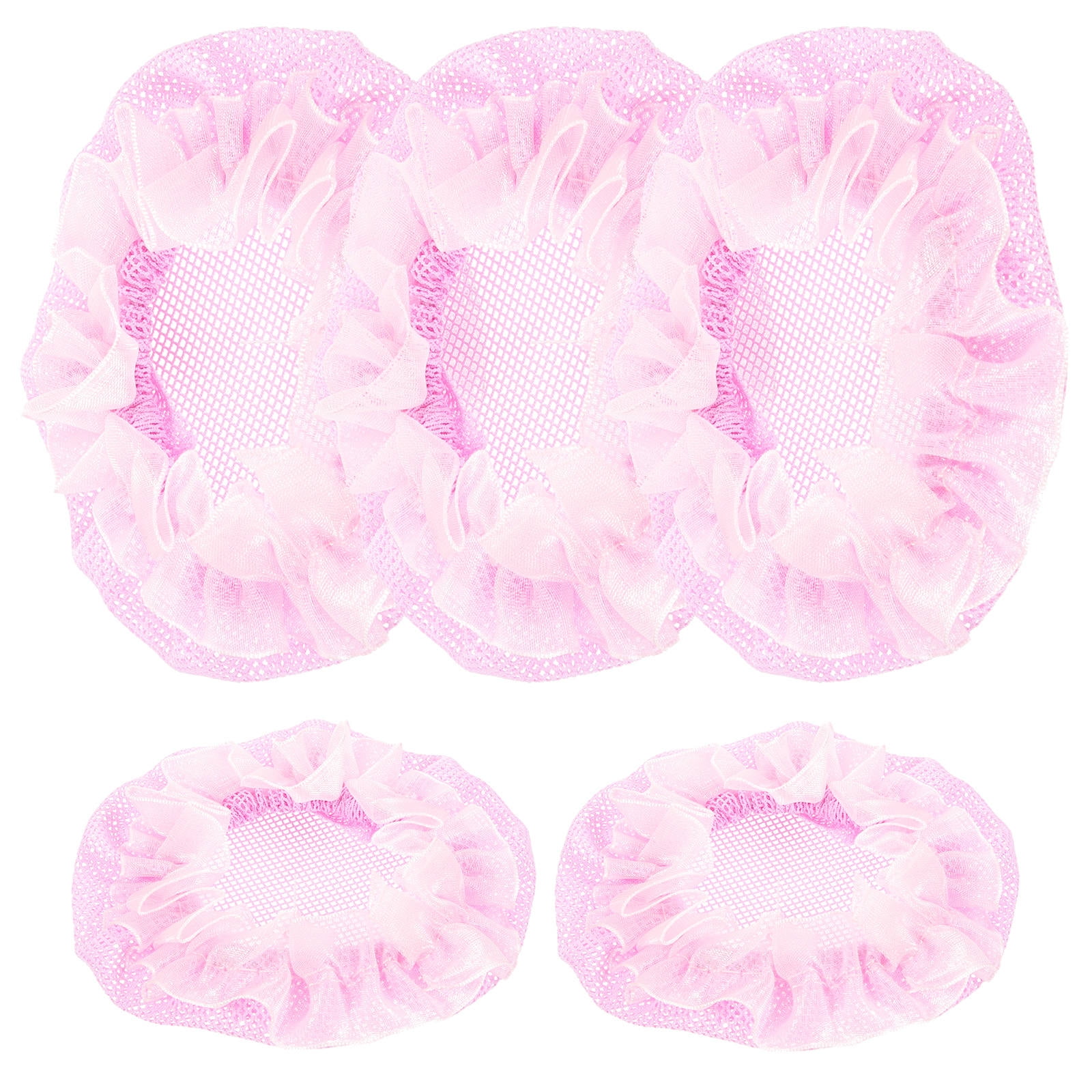 AURARMLET 5Pcs Breathable Hairnet for Bun Pink Comfortable to Wear in ...