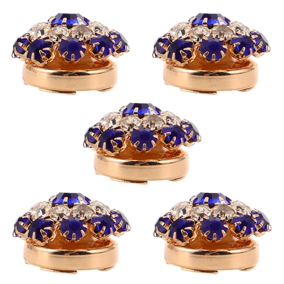 AURARMLET 5Pcs Detachable Rhinestone Button Covers with Flower Design ...