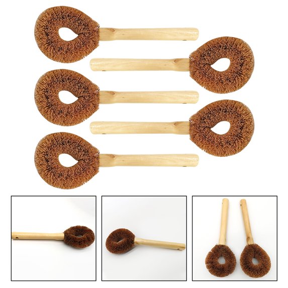 AURARMLET 5Pcs Kitchen Brushes For Dishes Wooden For Housework Cleaning ...