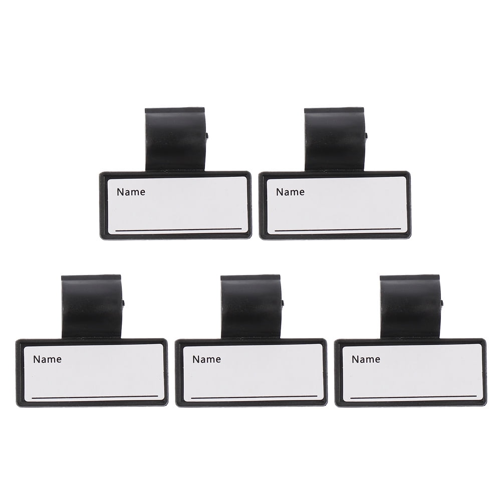 AURARMLET 5Pcs Stethoscope Name Tags Reusable Name Tags Black ABS ...