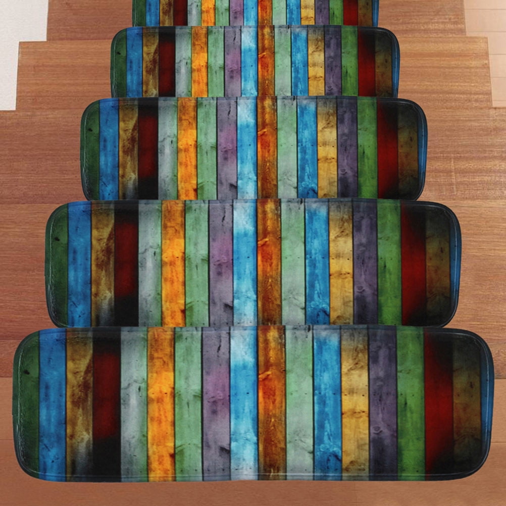 AURARMLET mats for stairs Stair Carpet Treads Rubber Multi Stairs 5Pack ...