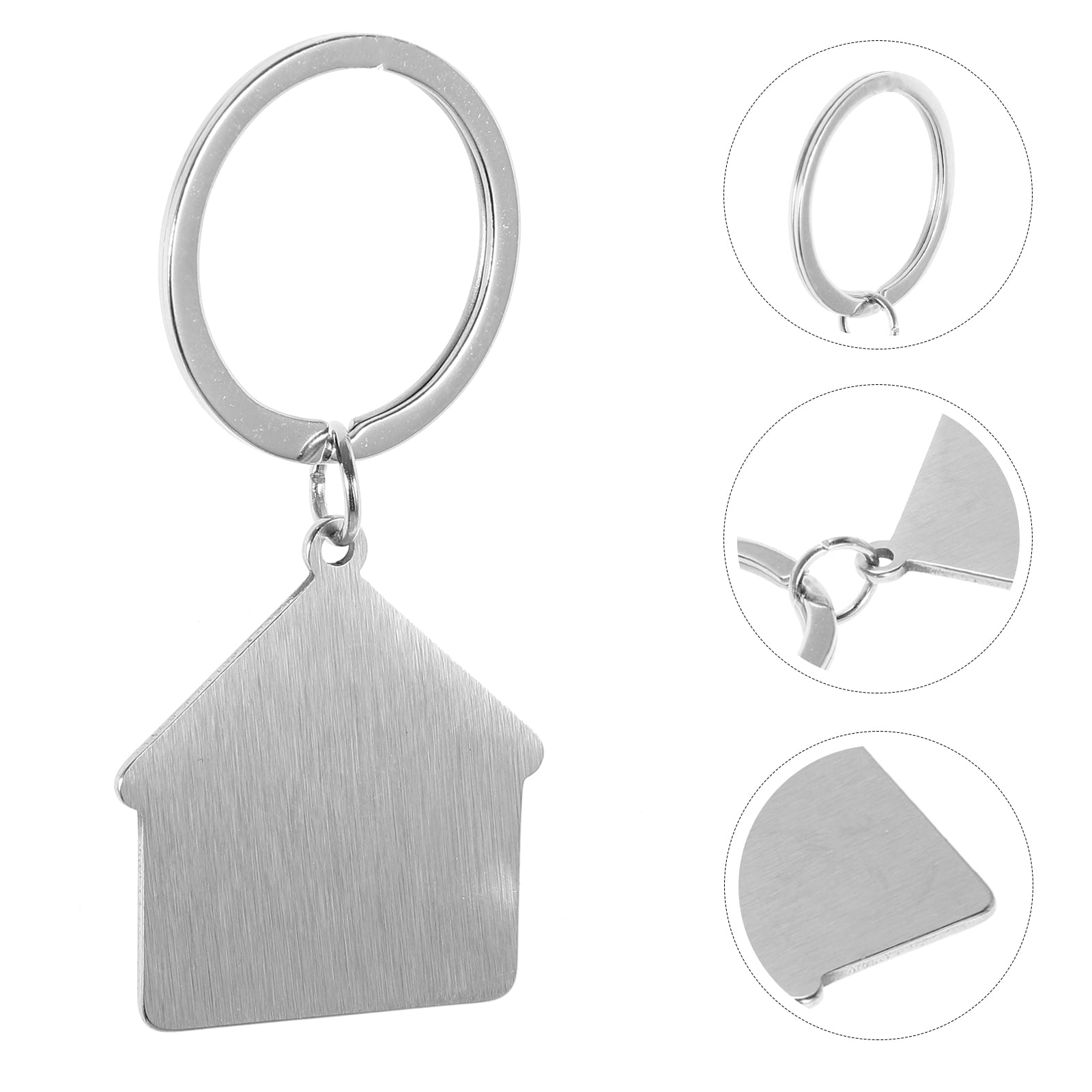 AURARMLET 5-Pack Sublimation Blank Keychains, House-Shaped Key for ...