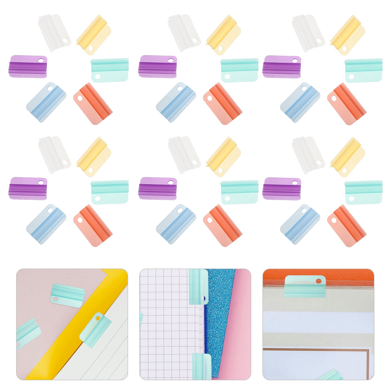 AURARMLET 60-Piece Color Coded File Tabs, Plastic Hanging Folder Index ...