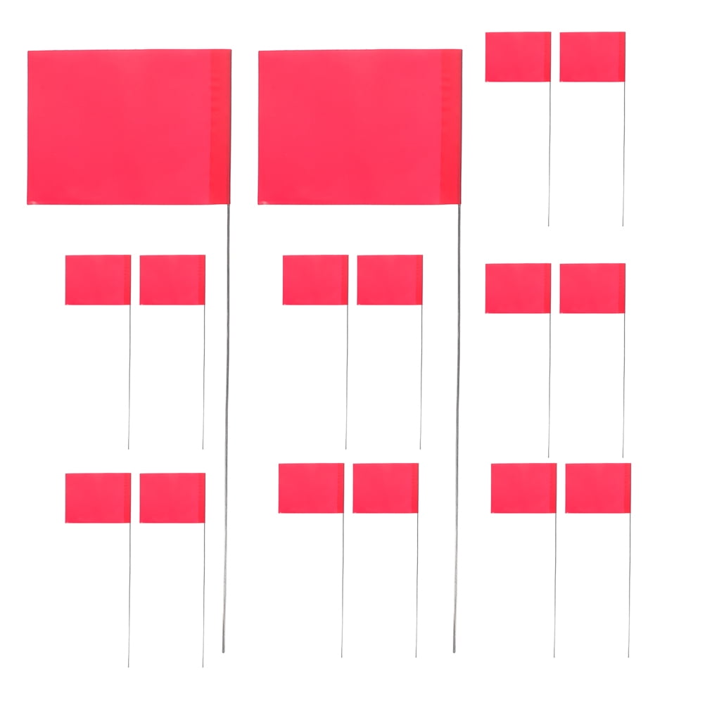 AURARMLET 60Pcs Red Irrigation Marker Flags with Weather Resistant ...