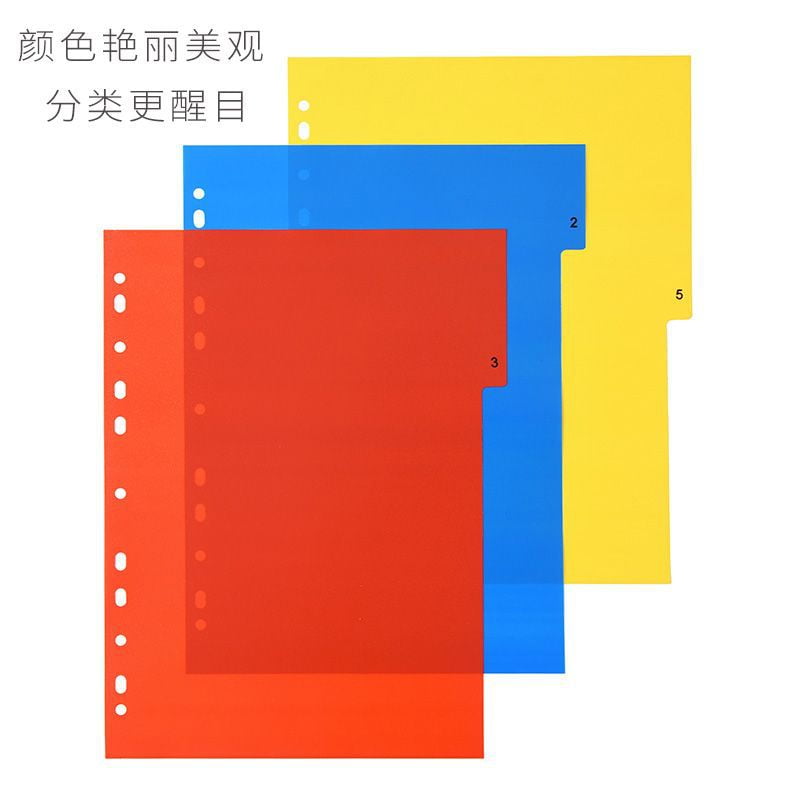 AURARMLET 62Pcs Assorted Color Plastic Binder Dividers with Tabs for ...