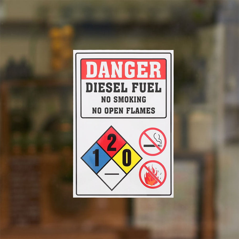 AURARMLET 6Pcs Labels Danger No Smoking Stickers for Construction Sites ...