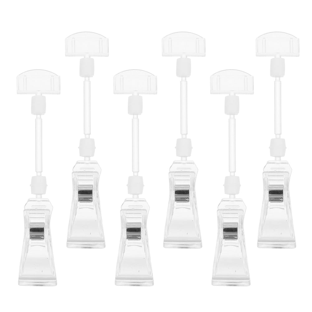 AURARMLET Clothing Rack Sign Clip Advertising Display Clip Transparent ...