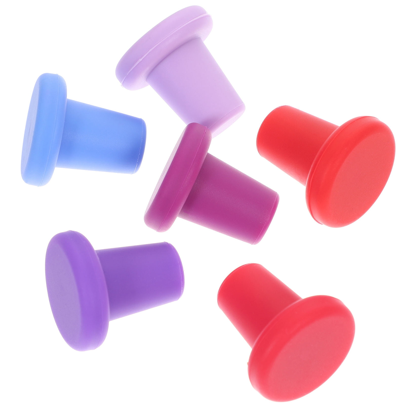 AURARMLET 6Pcs Round Silicone Beverage Stopper for Carbonated Drinks ...