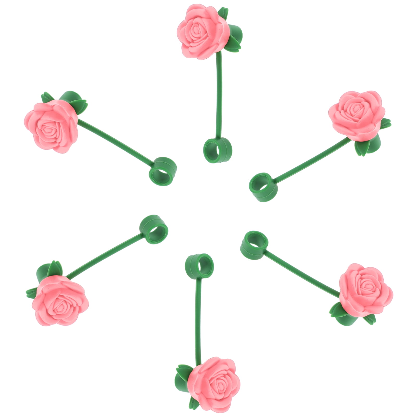 AURARMLET 6Pcs Rose Flower Silicone Straw Topper Caps for Tumbler Lid ...