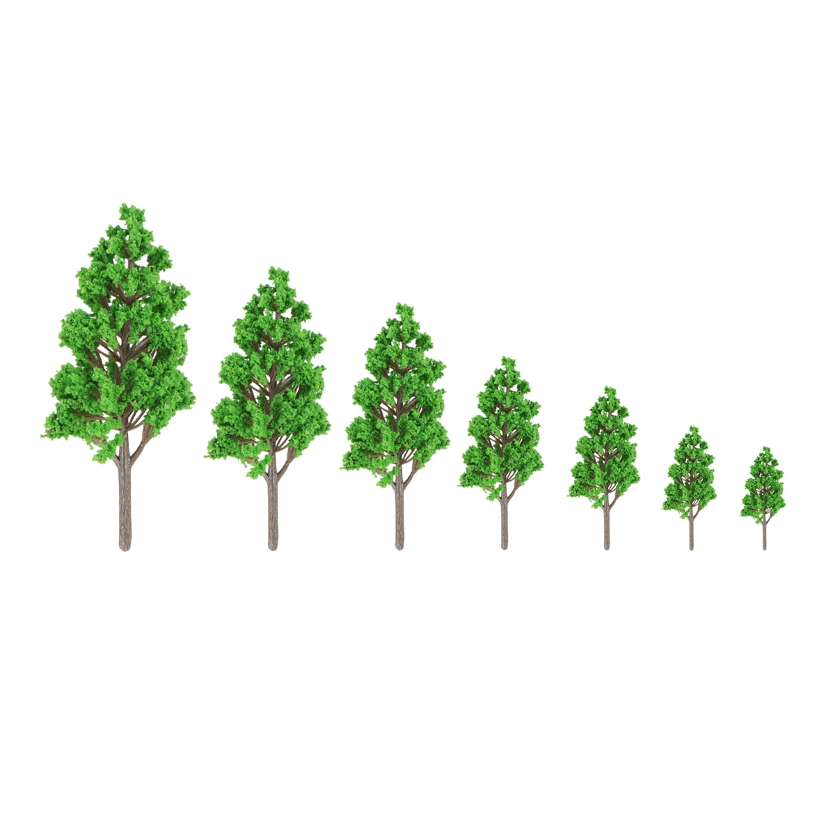 AURARMLET 7Pcs Plastic Poplar Tree Model Green Landscape Model Tree ...