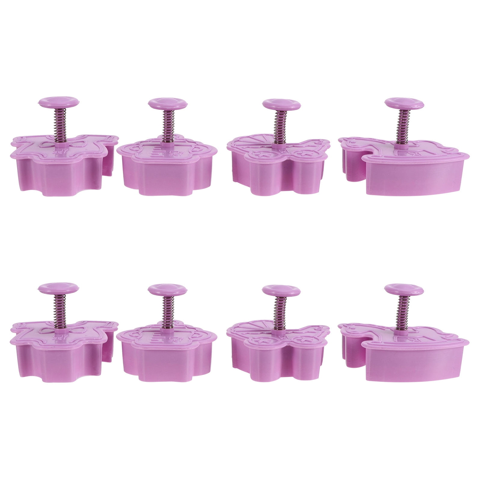 AURARMLET 8Pcs 2 Sets Biscuit Molds 3D Design Plastic Baking Tools For ...