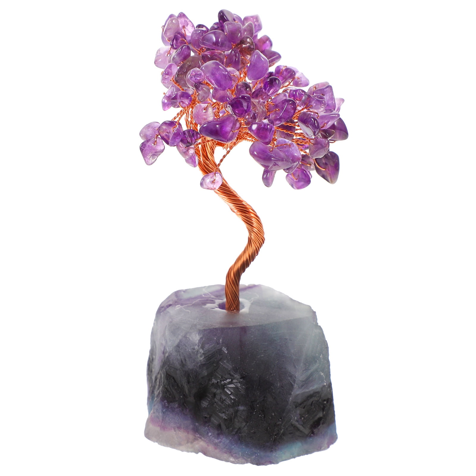 AURARMLET Amethyst Tree Statue 4.72X2.44X2.16In Crystal Stone Good Luck ...