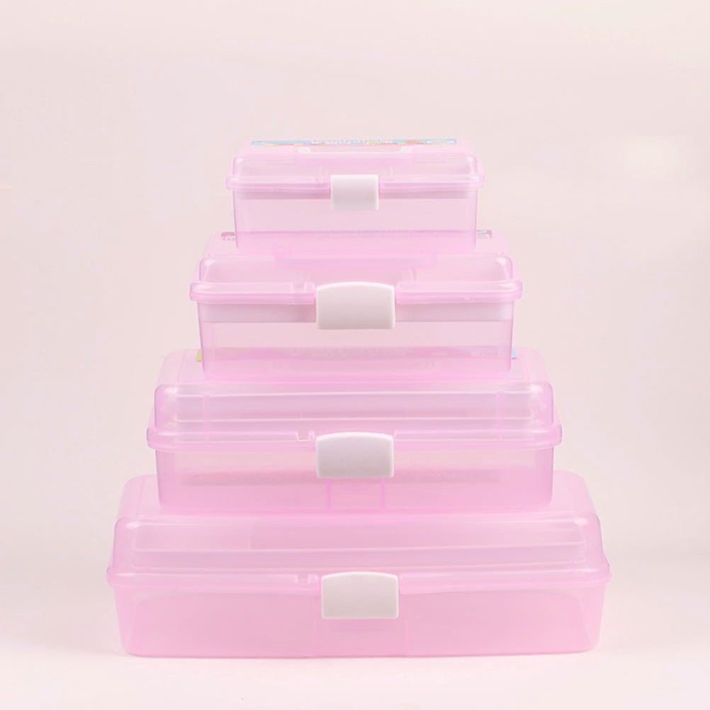 AURARMLET Painting Box Pink PP Plastic Art Supply Organizer Large ...