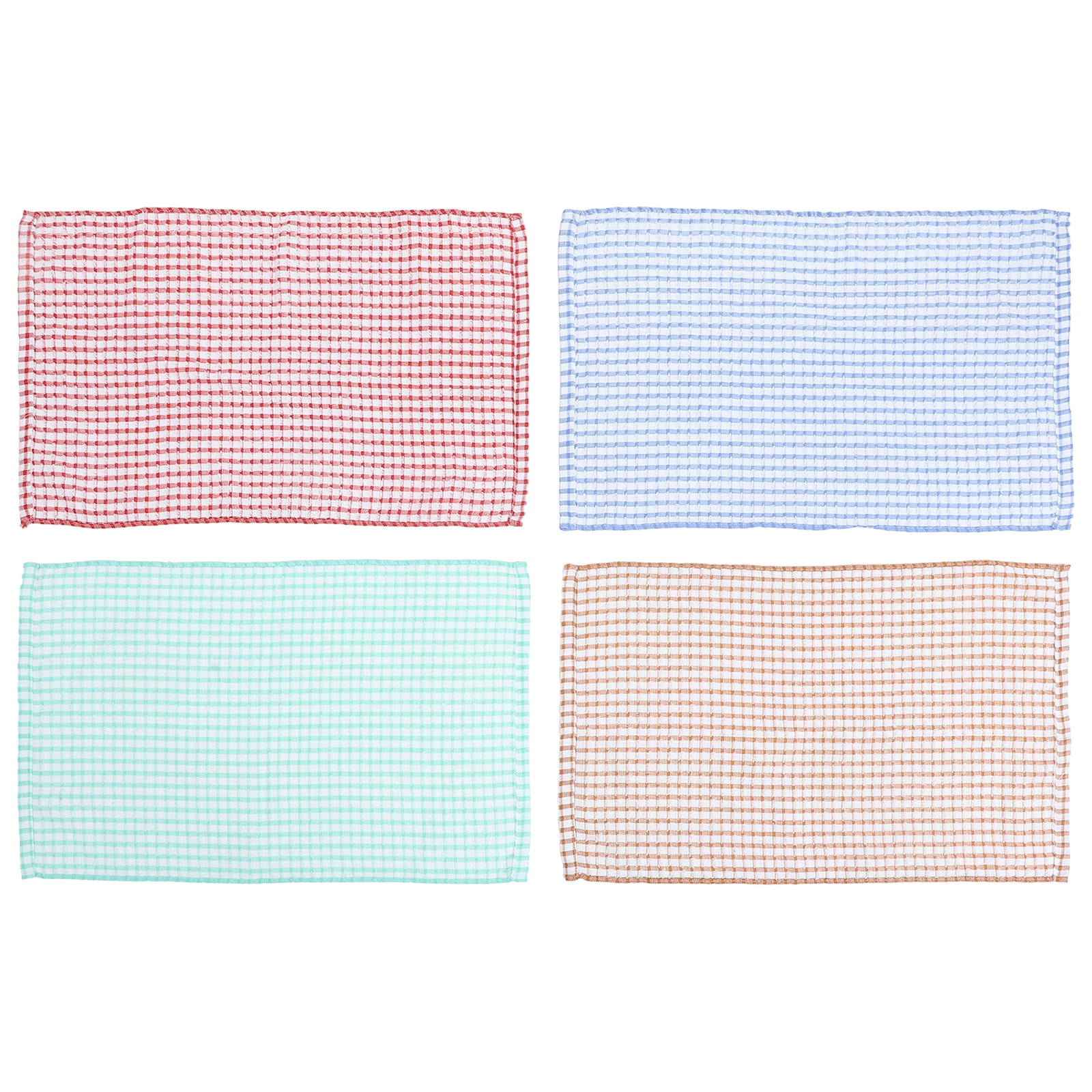 AURARMLET 4Pcs Assorted Color Cotton Kitchen Cleaning Cloths Quick ...