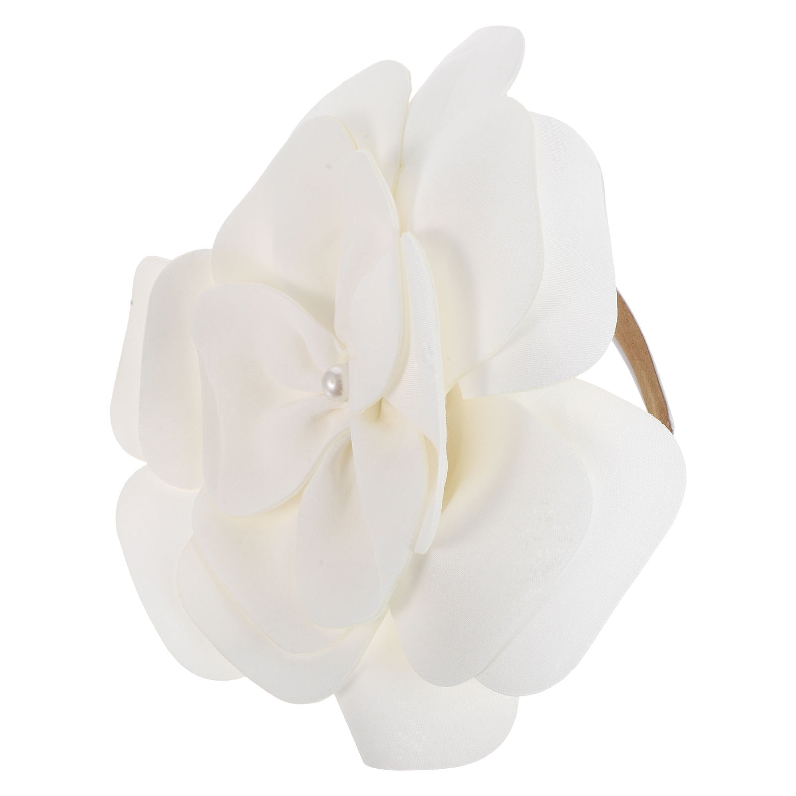 AURARMLET Beige Floral Fascinator Headband with Large Flower for ...