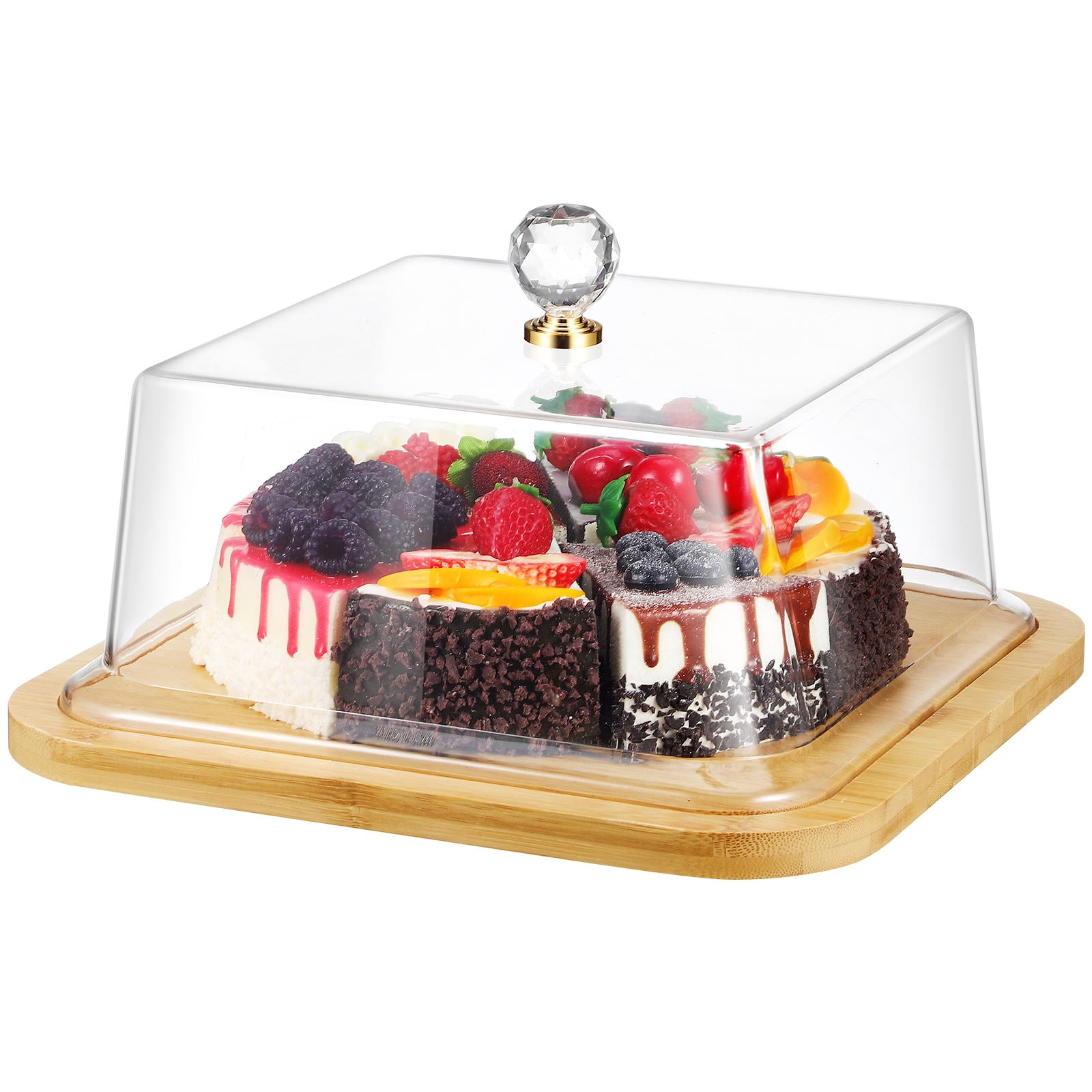 AURARMLET Bread Tasting Plate Set - Square Tray With Clear Plates ...