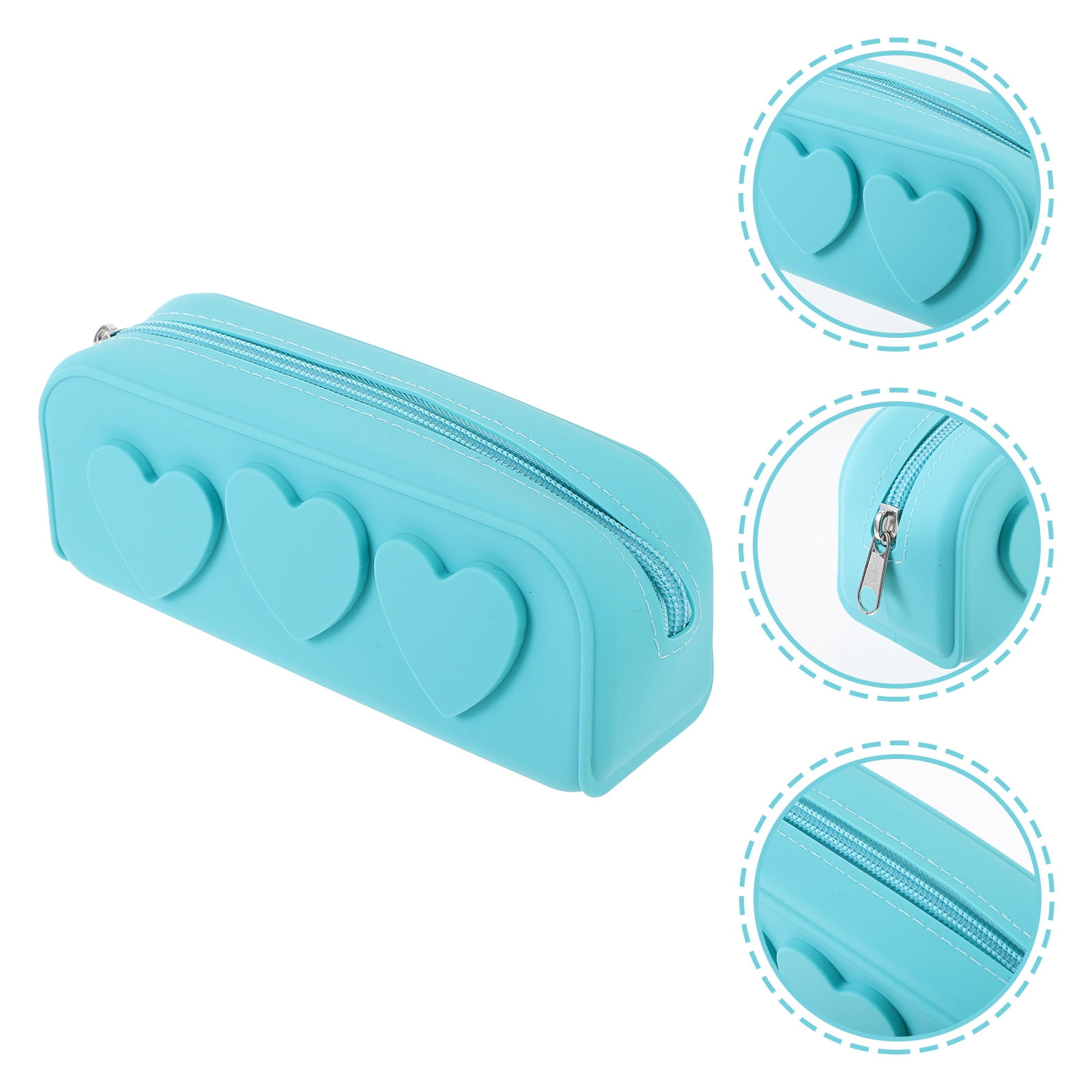 AURARMLET Sky-Blue Silicone Makeup Organizer Bag for Travel and Storage ...