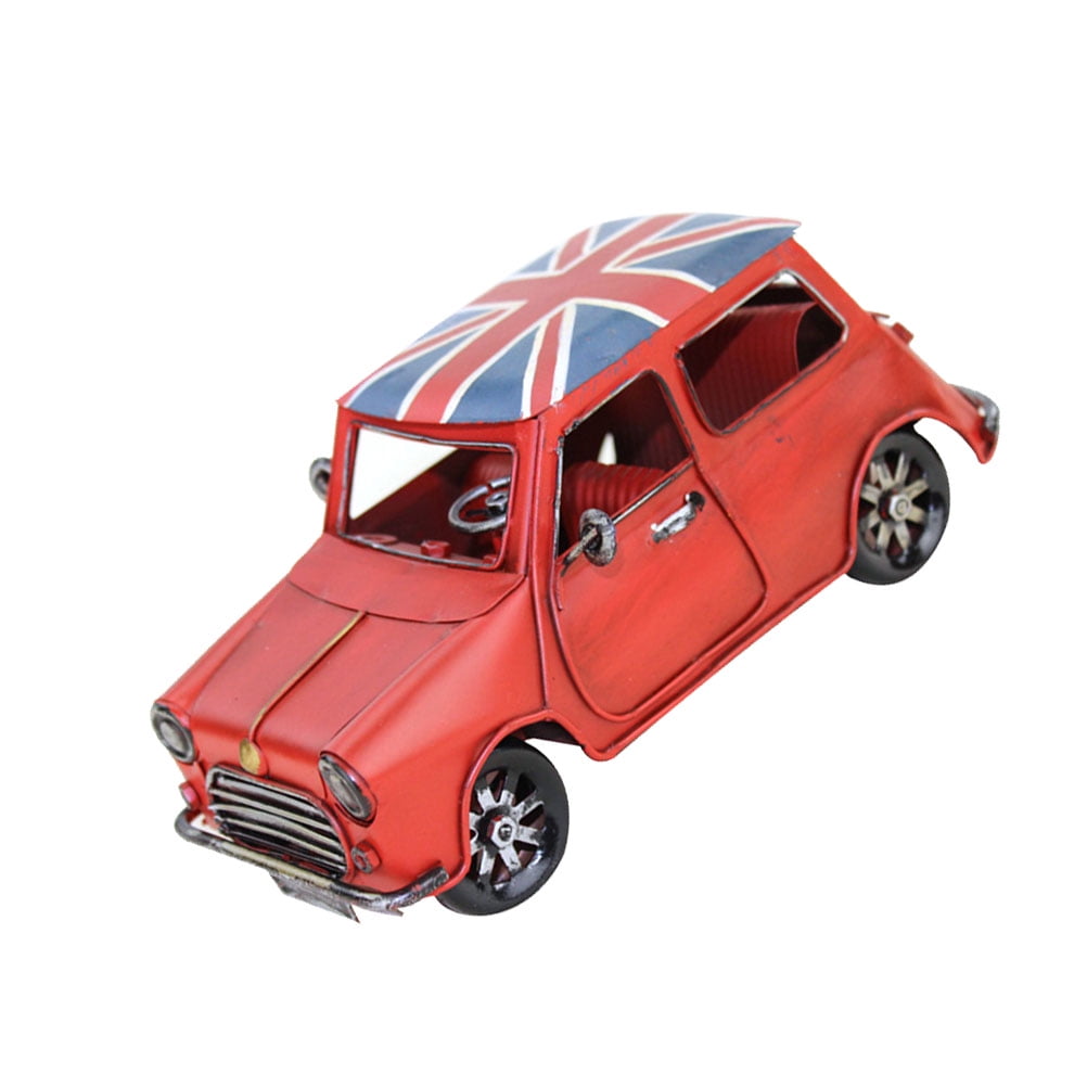 AURARMLET Car Model Ornaments 1Pack Red Tinplate Iron Retro Art Mini ...
