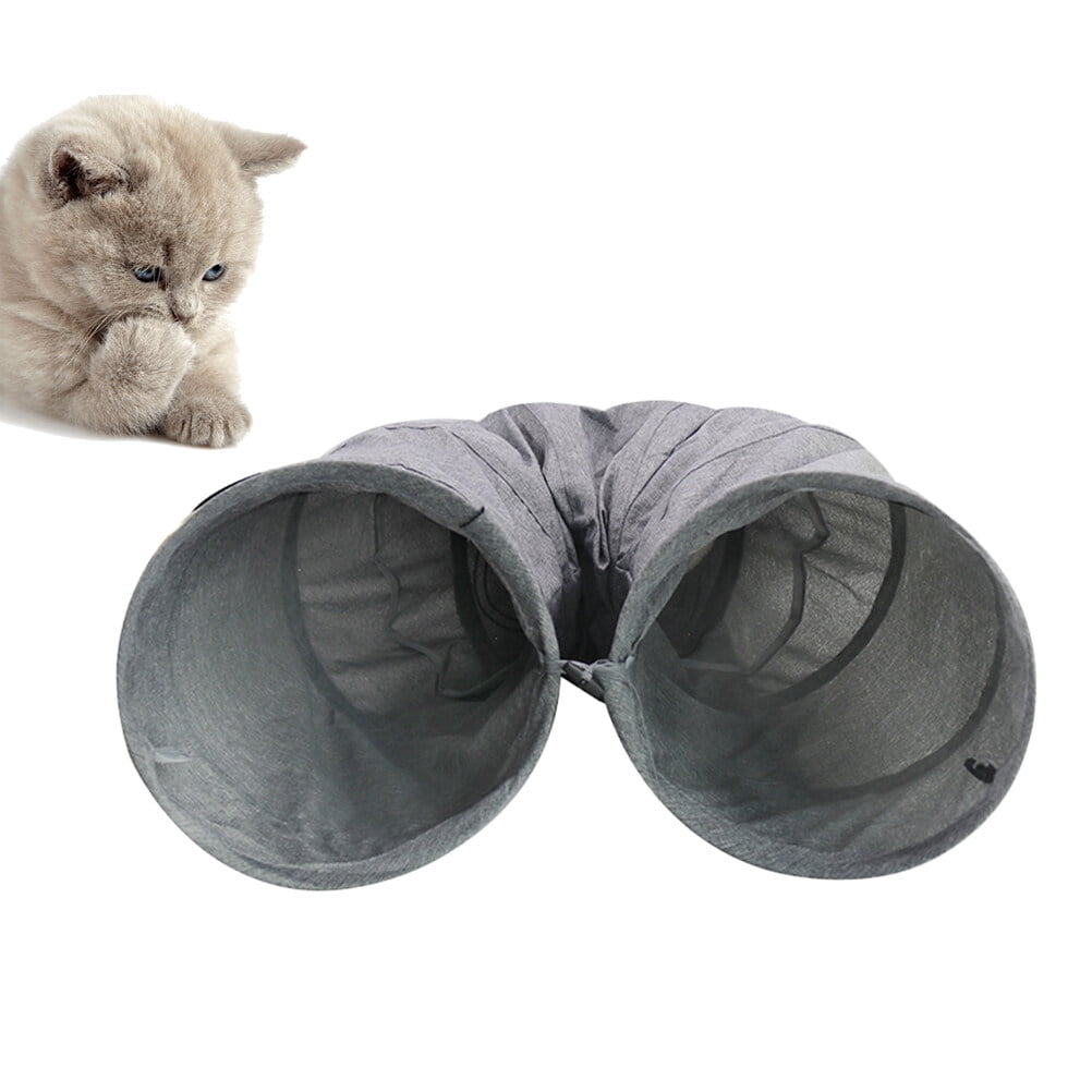 AURARMLET Cat Track Toy Cat Foldable Tunnel Grey for Pet Owners 1Set ...