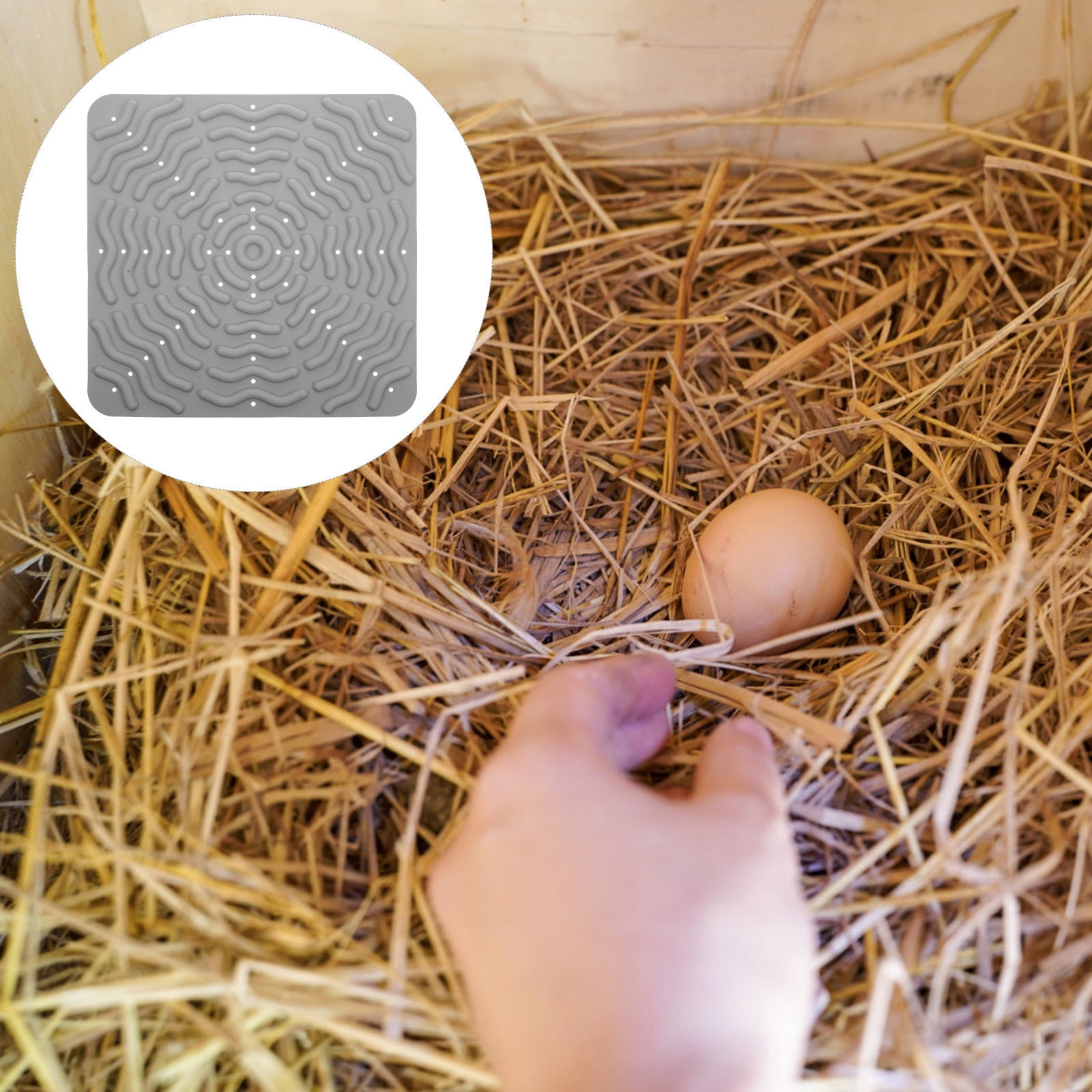 AURARMLET Chicken Nesting Pads Grey Silicone Mat Washable for Home Coop ...