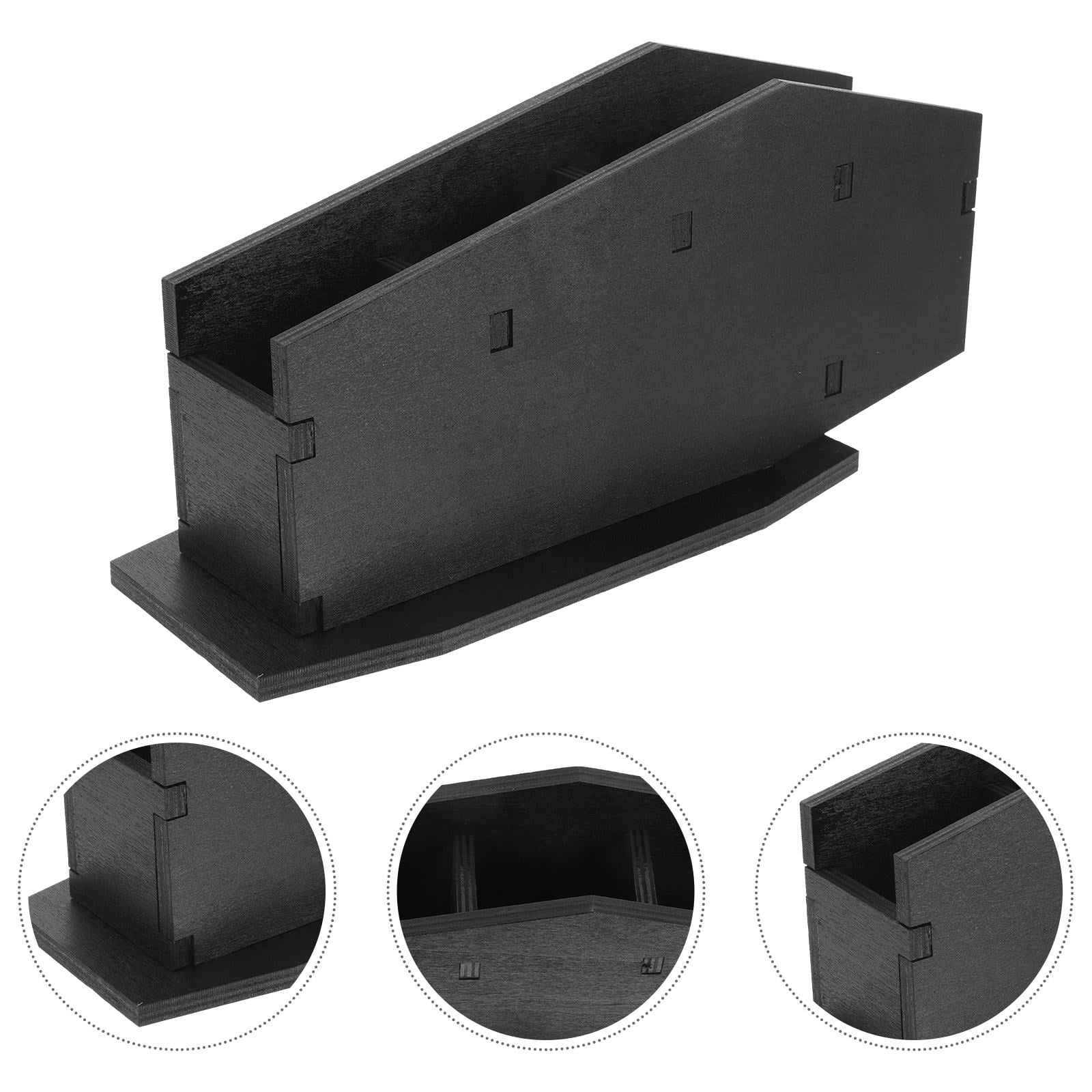 AURARMLET Pen Organizer for Desk Coffin Shelf Wood 1Pcs Gothic Style ...
