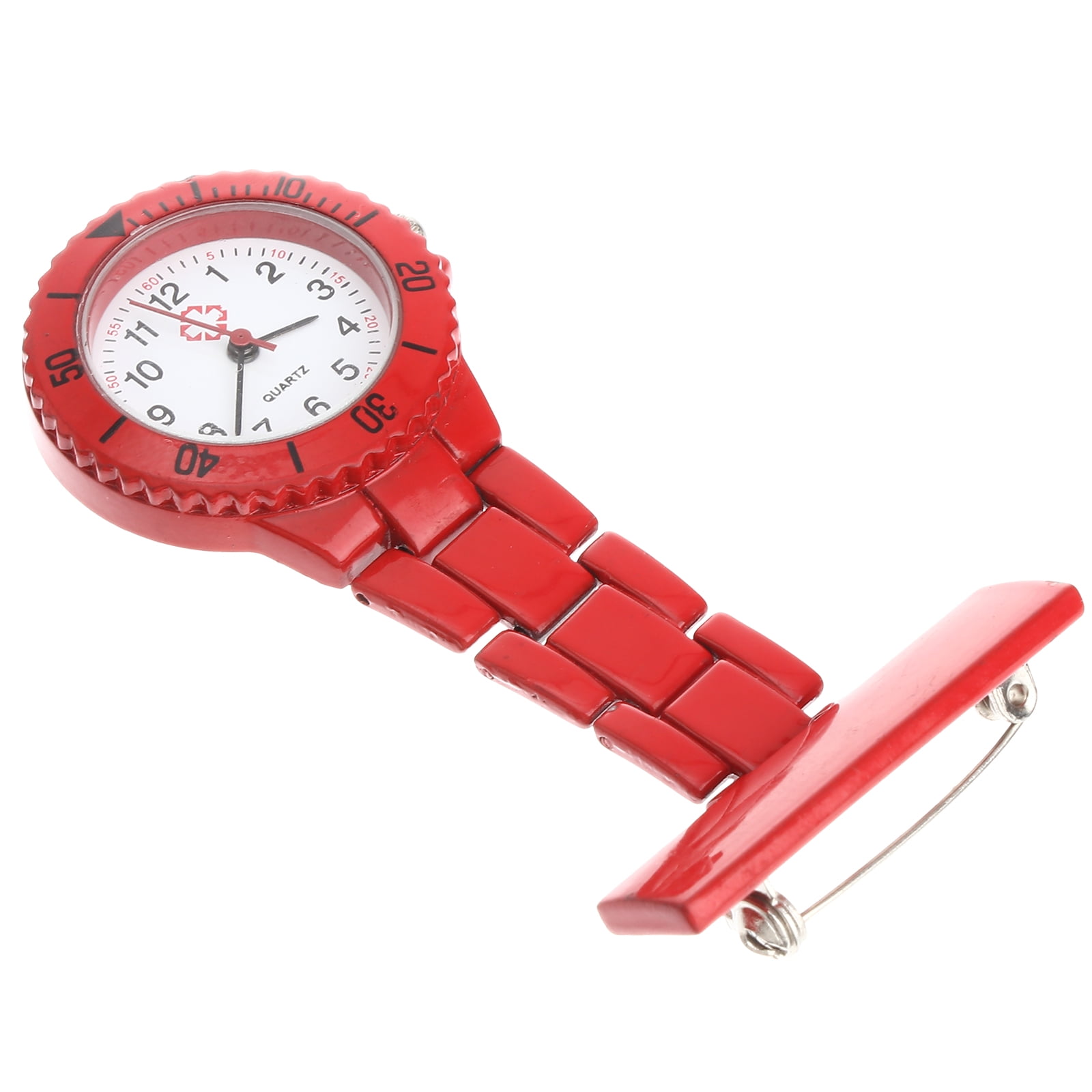 AURARMLET Digital Nurse Watch Red Metal Round Simple Style Timekeeping ...