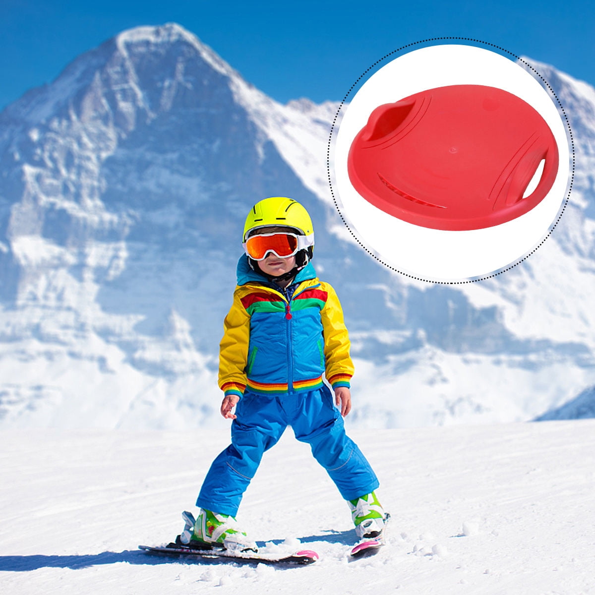 AURARMLET Durable Red Snow Sled for Outdoor Winter Fun Safe and ...