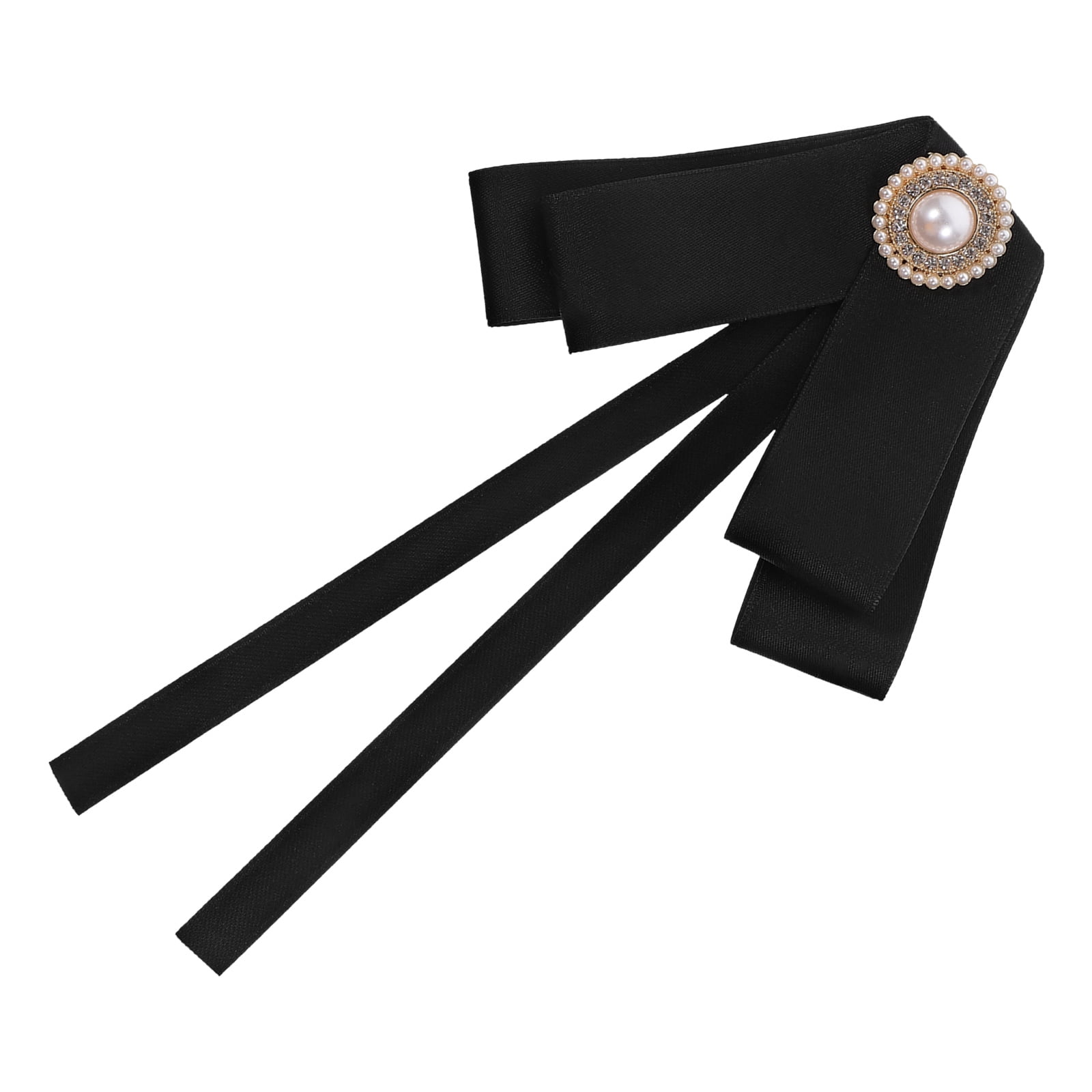 AURARMLET Stylish Black Bow Brooch Pin, Lightweight Iron and Ribbon ...