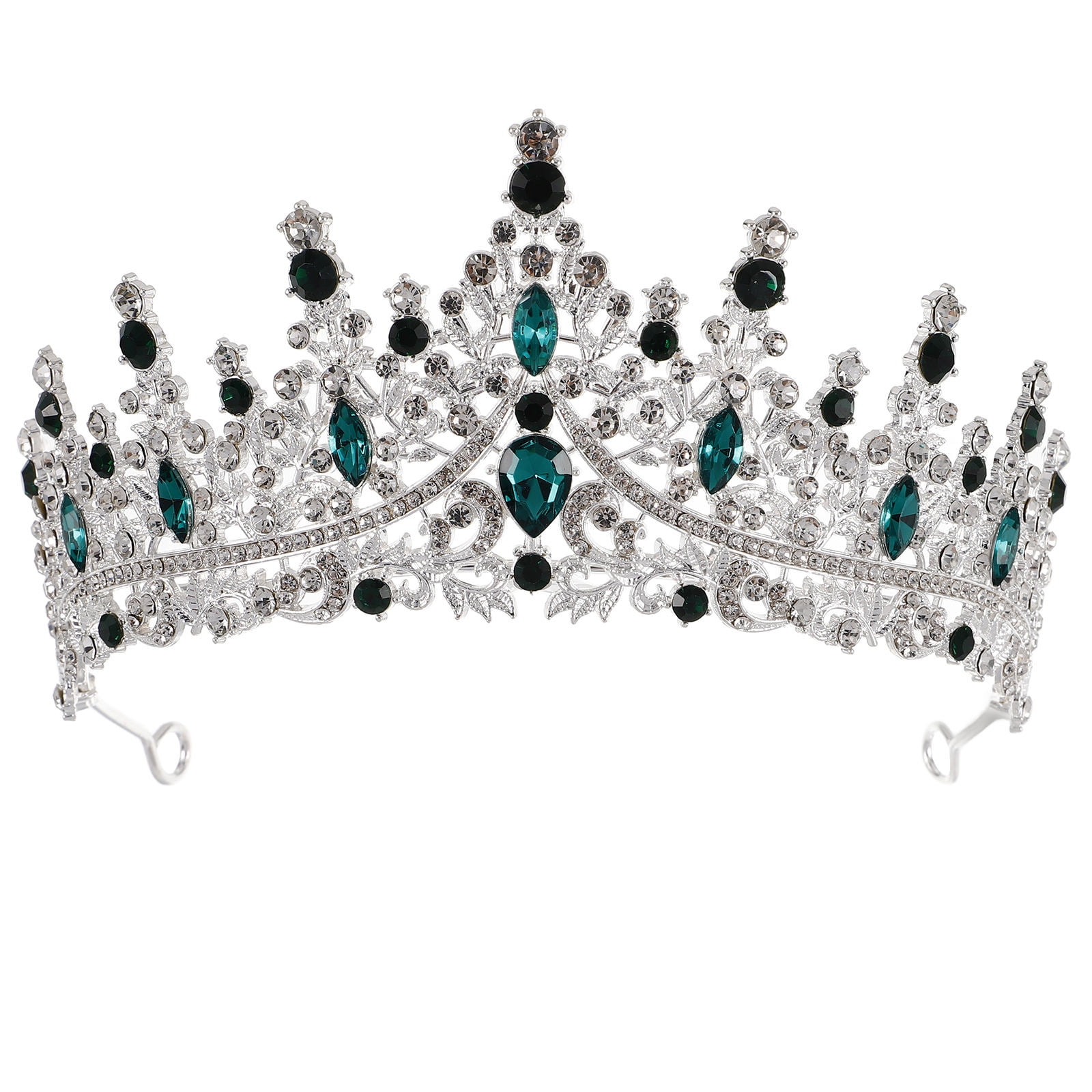 AURARMLET Elegant Multi Color Rhinestone Crown Tiara for Weddings ...