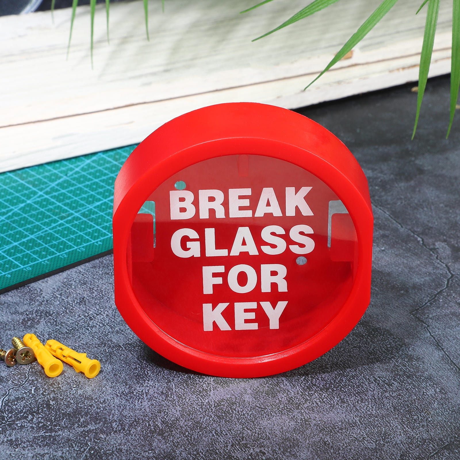 AURARMLET Emergency Door Red Key Box with Wall-Mounted Design for ...