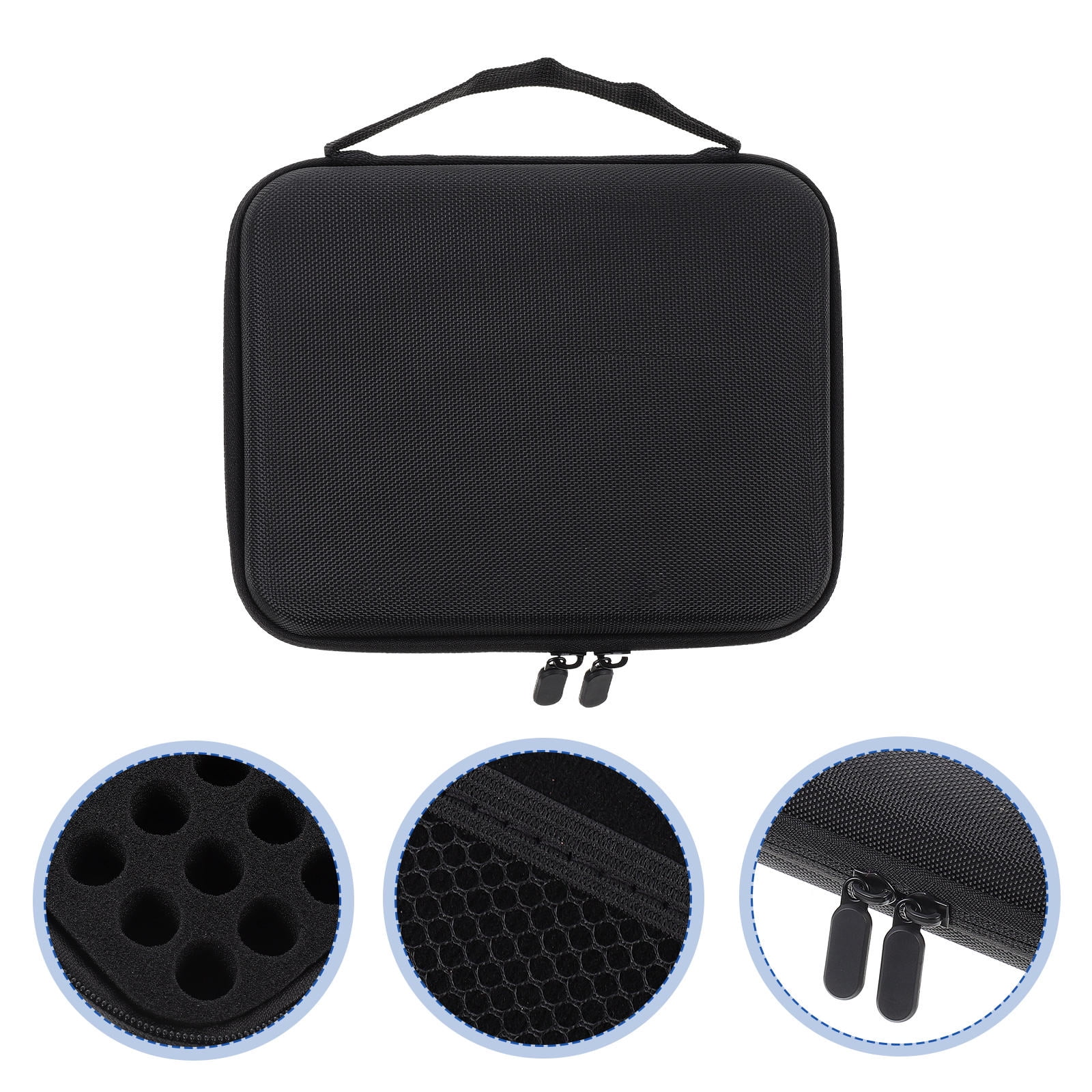 AURARMLET Essential Oil Storage Case 1 Set Black Rectangular For Women ...