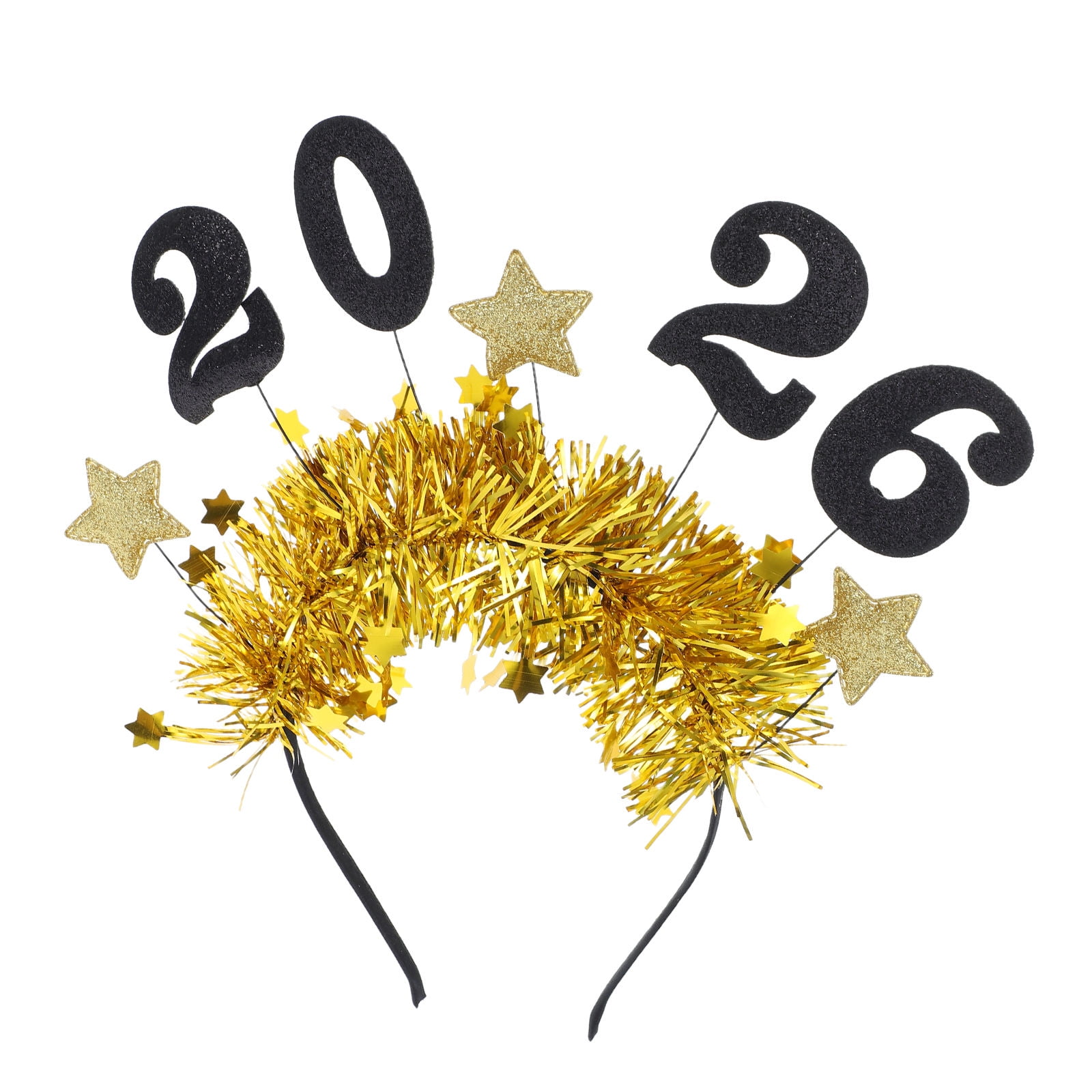 AURARMLET Golden 2026 Star Headband Happy New Year Hair Accessory for ...