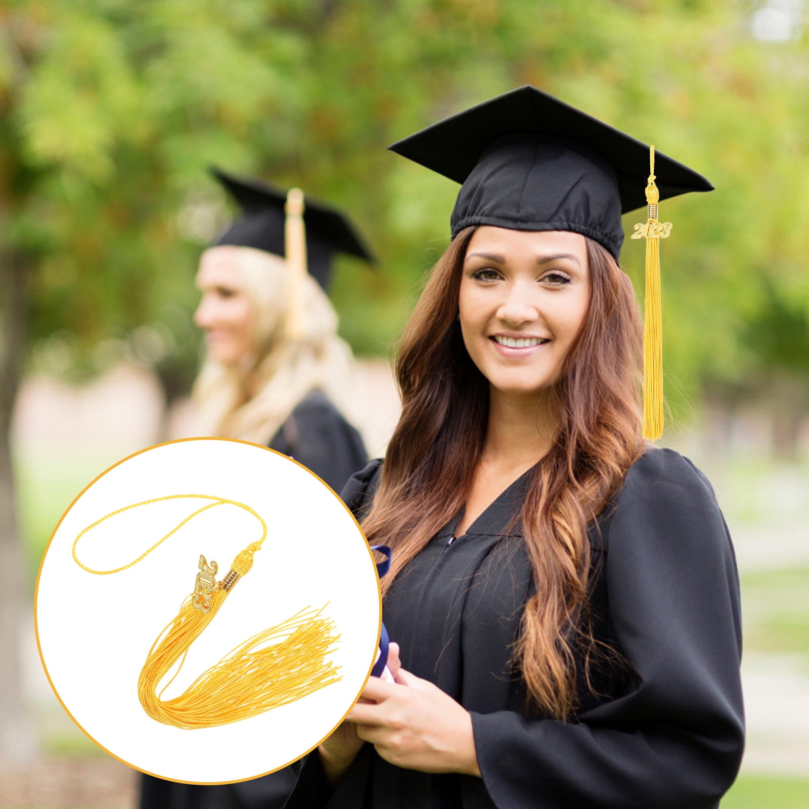 AURARMLET Golden Graduation Hat Tassels with Creative Year Label Design ...