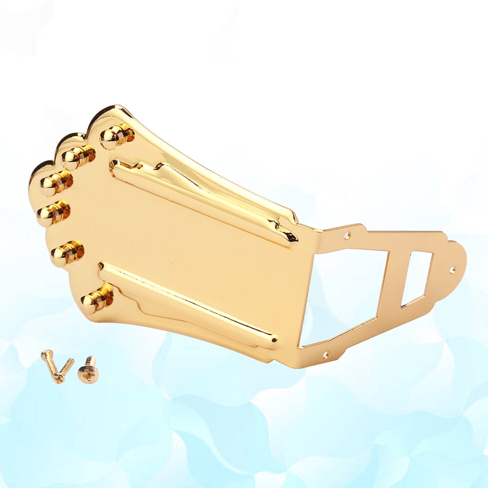 AURARMLET Guitar String Through Plate Metal Tremolo Bridge Golden Color ...