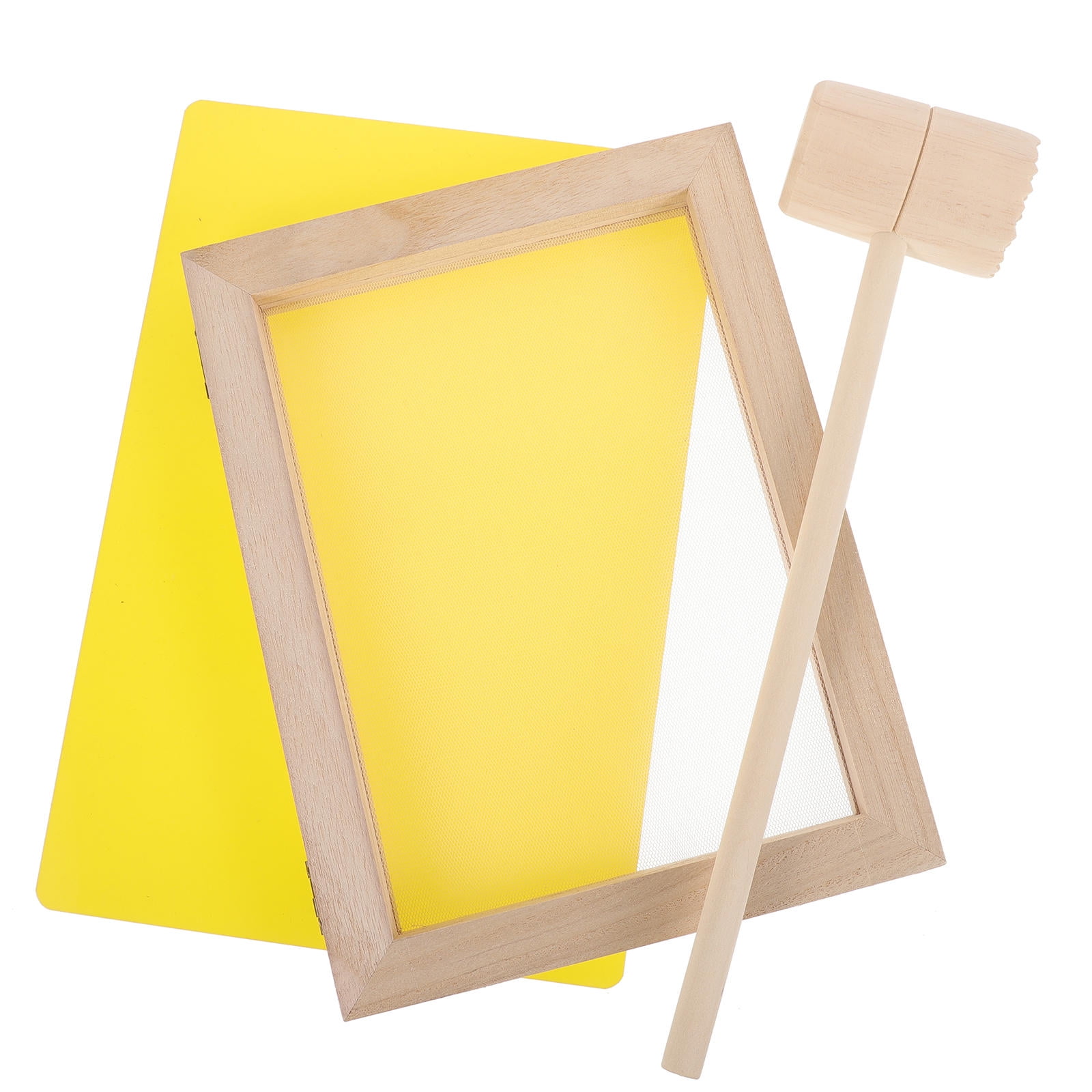 AURARMLET Handmade Paper Making Mold for DIY Crafting Yellow Wooden ...
