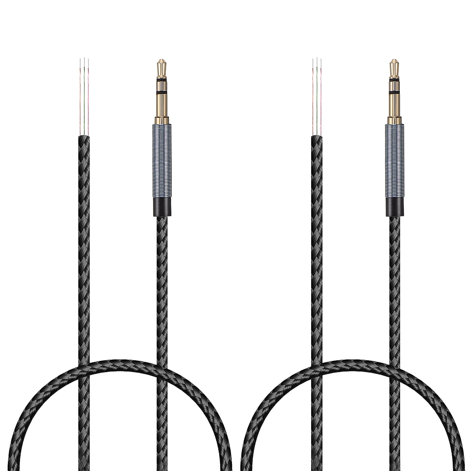 AURARMLET Audio Cables Extension Cable Black 2Pcs 13.76X0.20X0.20in ...