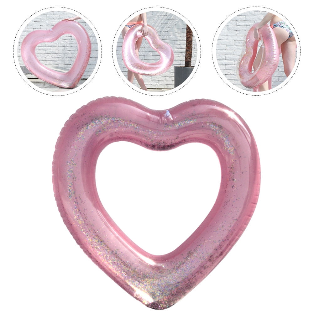 AURARMLET Heart Design Inflatable Swim Rings for Pool and Beach Party ...