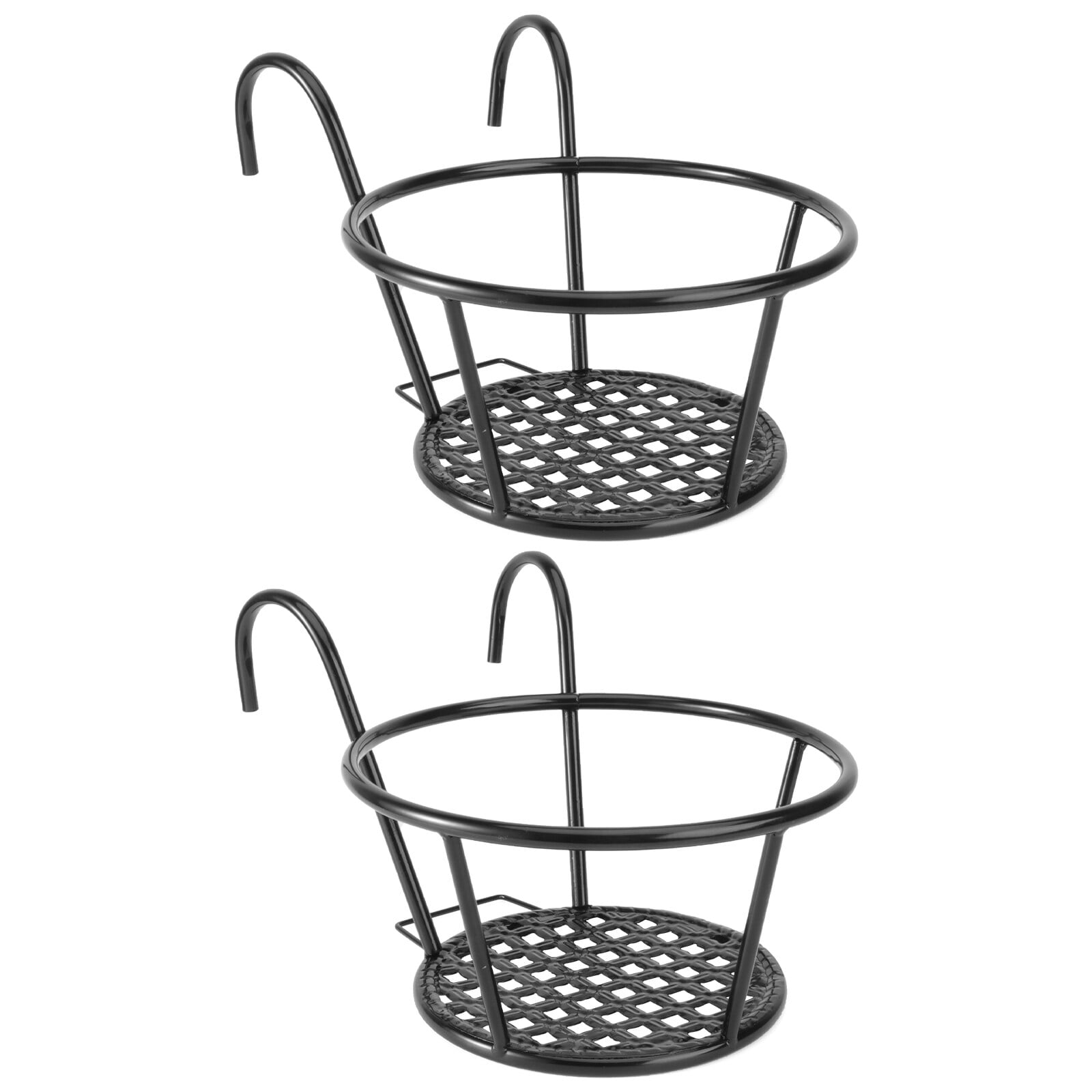 AURARMLET Iron Metal Flower Stand Flowerpot Holder Black Watering ...