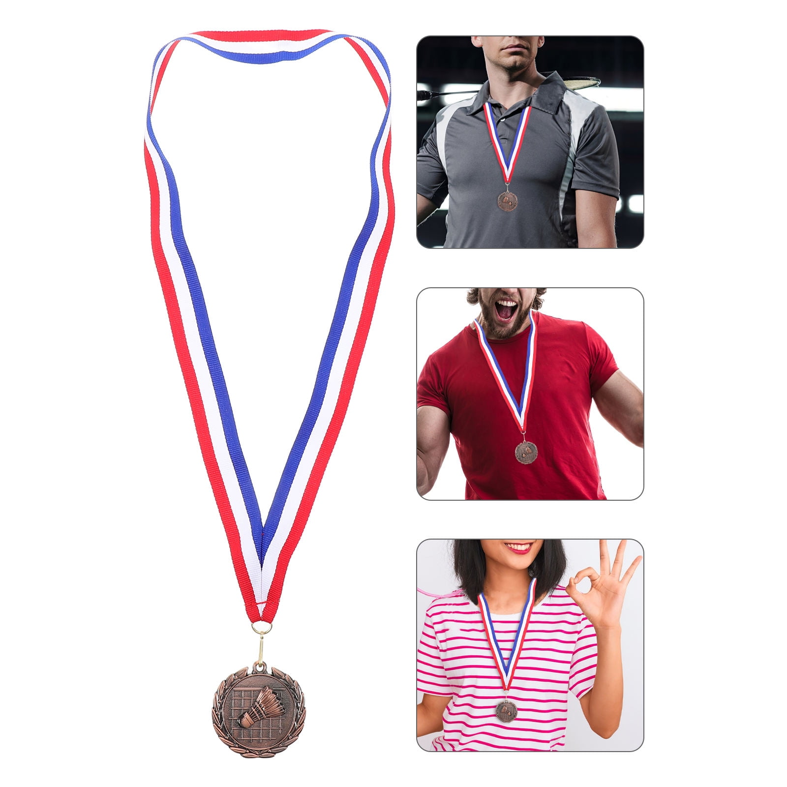 AURARMLET Dark Brown Metal Badminton Medal for Sports Awards and ...